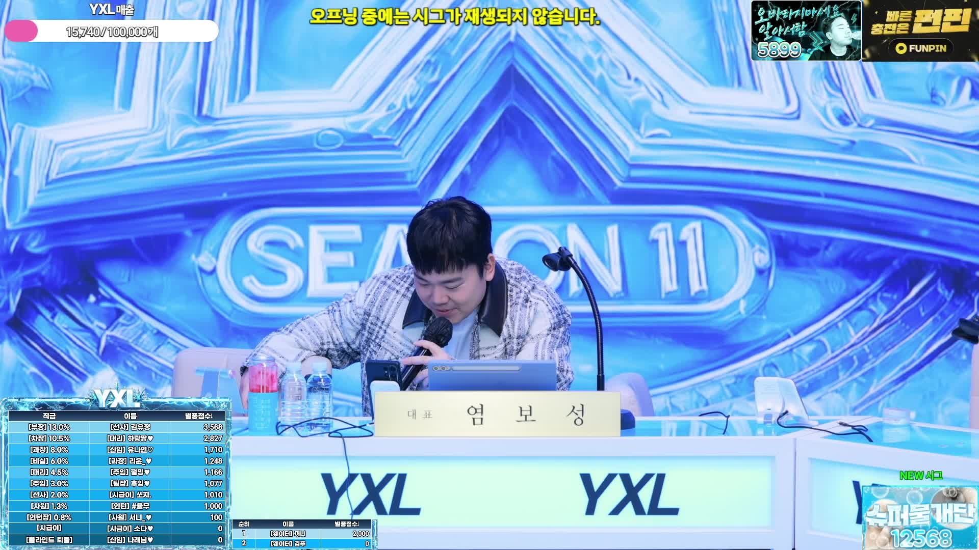 YXL / YB - 오늘 대회조언때문에 염보에게 전화한 퍼니